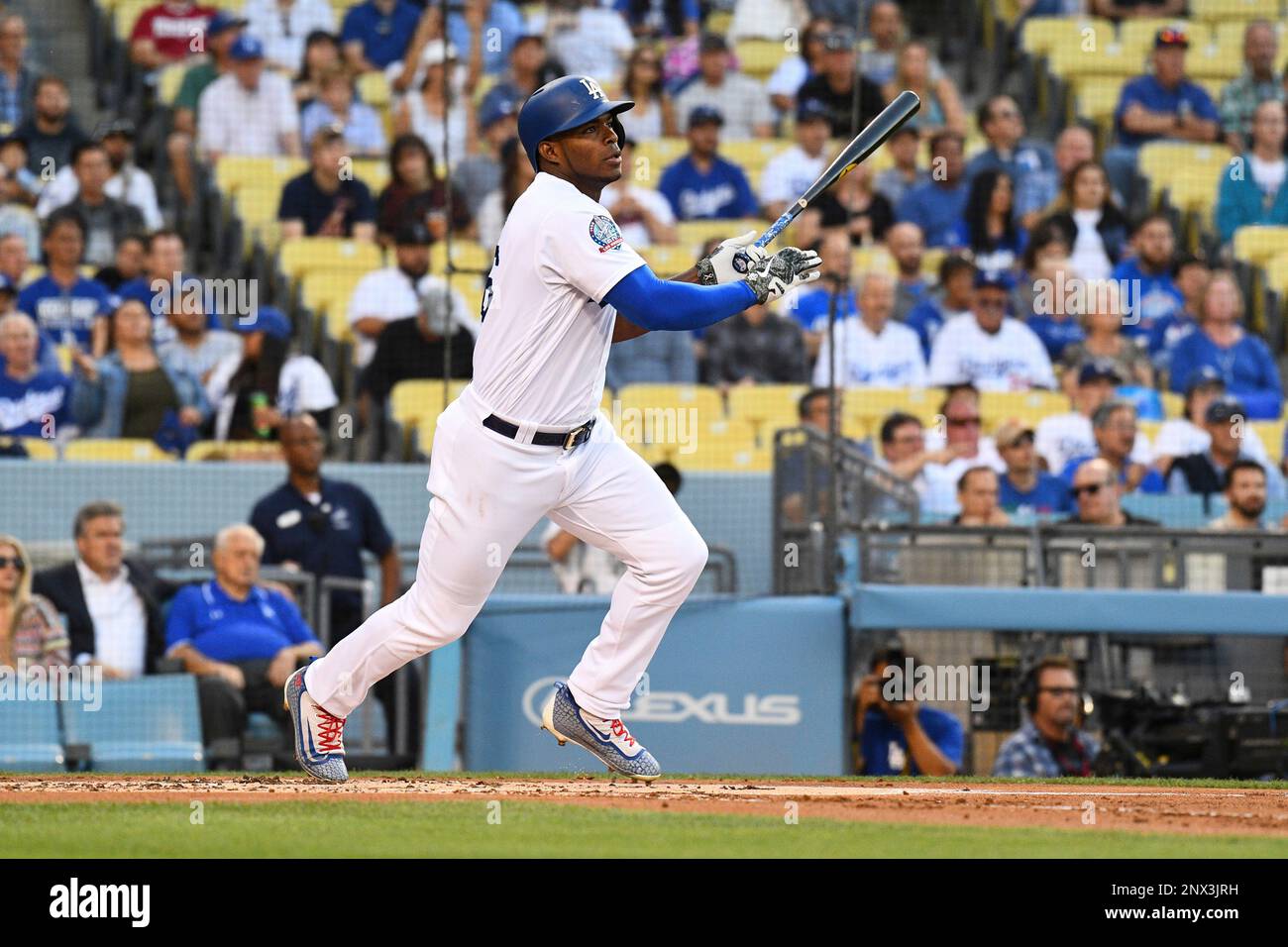 LOS ANGELES, CA - JUNE 08: Los Angeles Dodgers Right field Yasiel Puig ...
