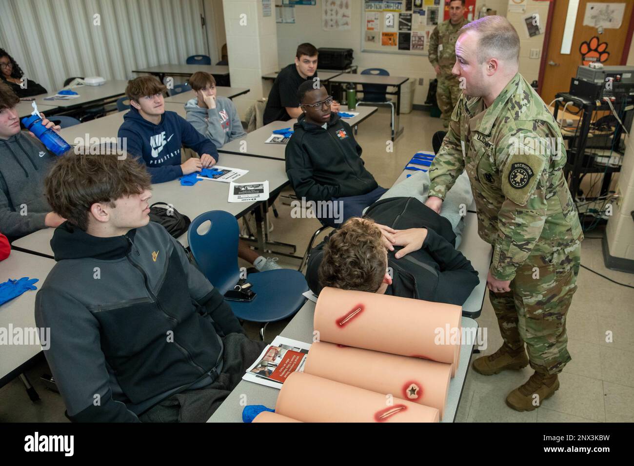 Staff Sgt. William Barnett, a combat medic specialist working as a ...