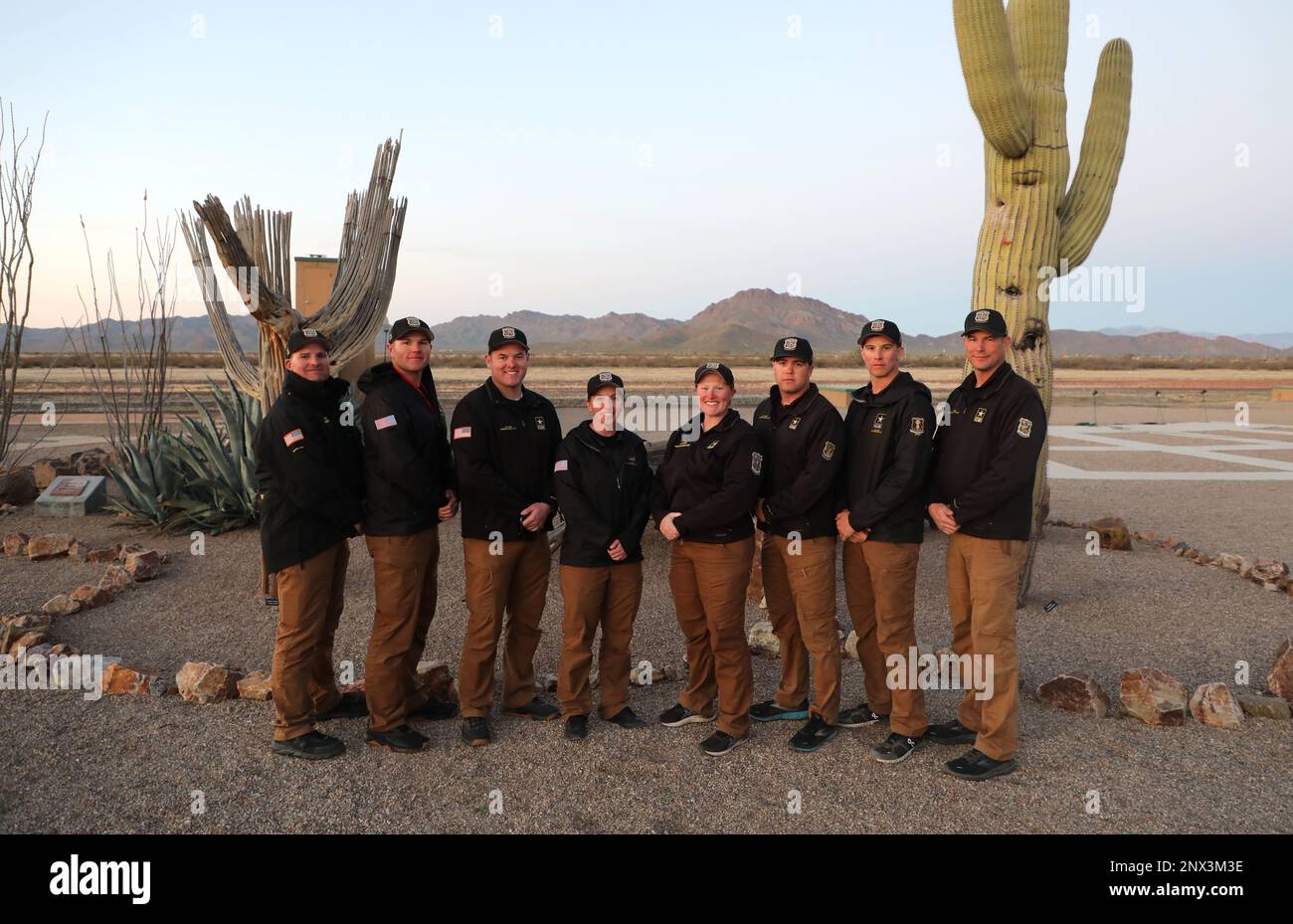 U.S. Army Marksmanship Unit's Shotgun Trap team pose for a group photo ...