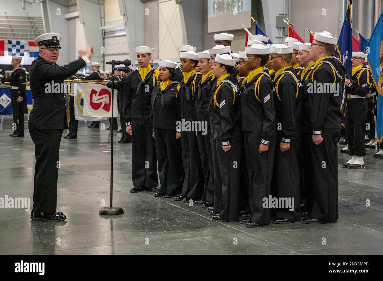 Sailors graduate boot camp during pass-in-review at U.S. Navy Recruit ...