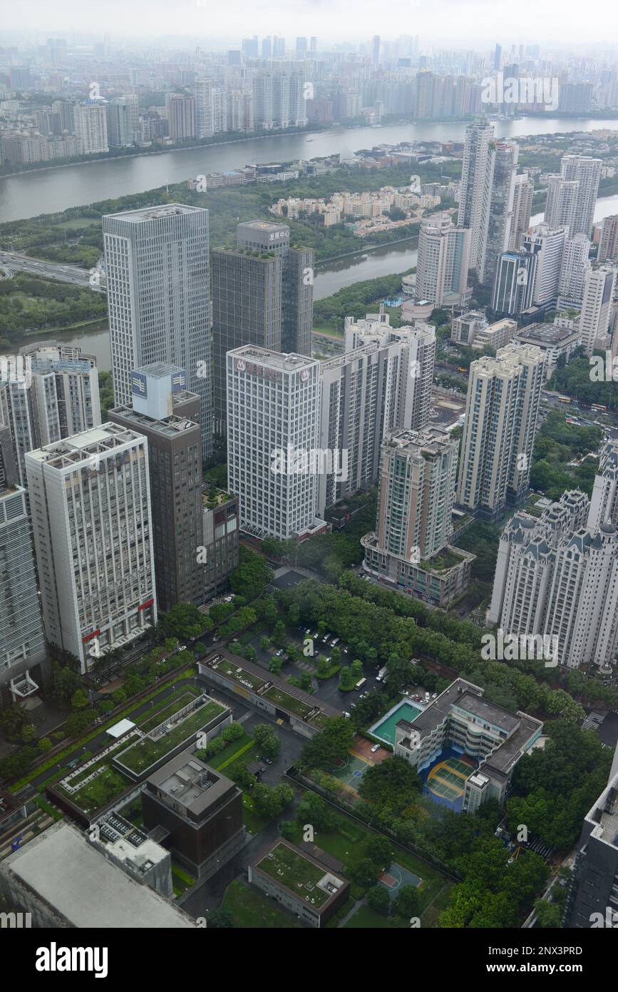 An aerial view of the U.S. Consulate General in Guangzhou at the ...