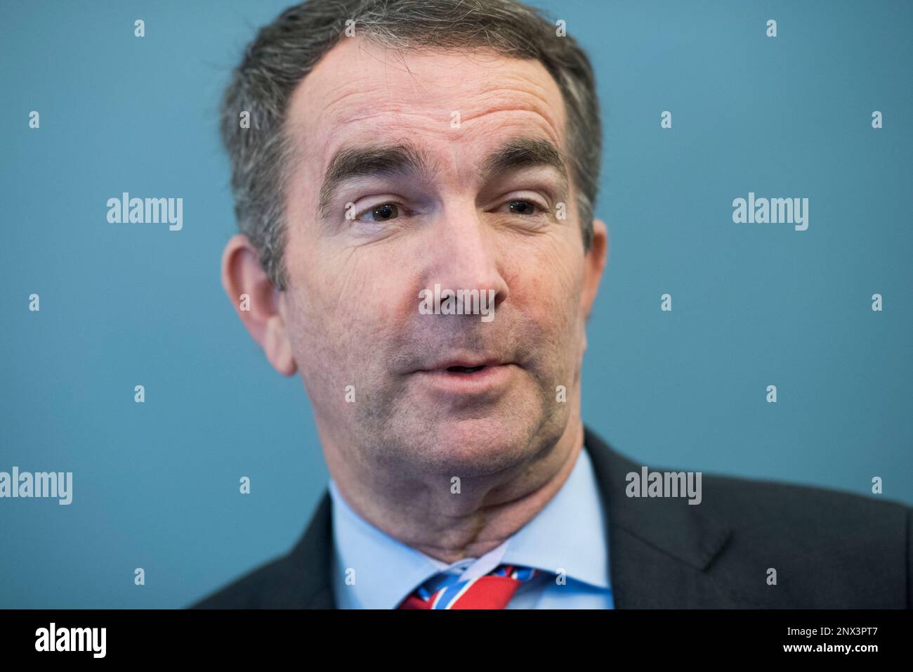 UNITED STATES - JUNE 7: Virginian Gov. Ralph Northam (D) talks with the ...
