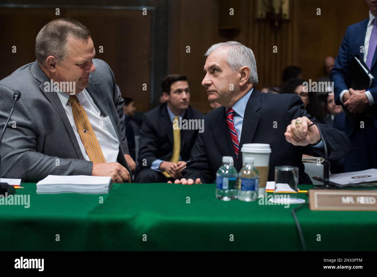UNITED STATES - JUNE 7: Sens. Jack Reed, D-R.I., and Jon Tester, D-Mont ...