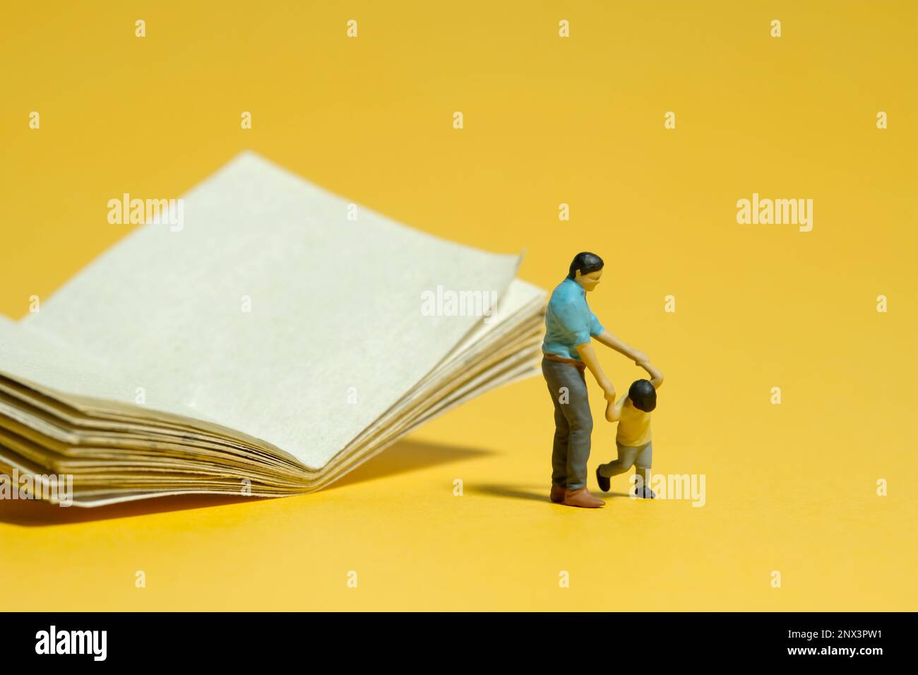 Miniature people toy figure photography. Kids refuse to read a book ...