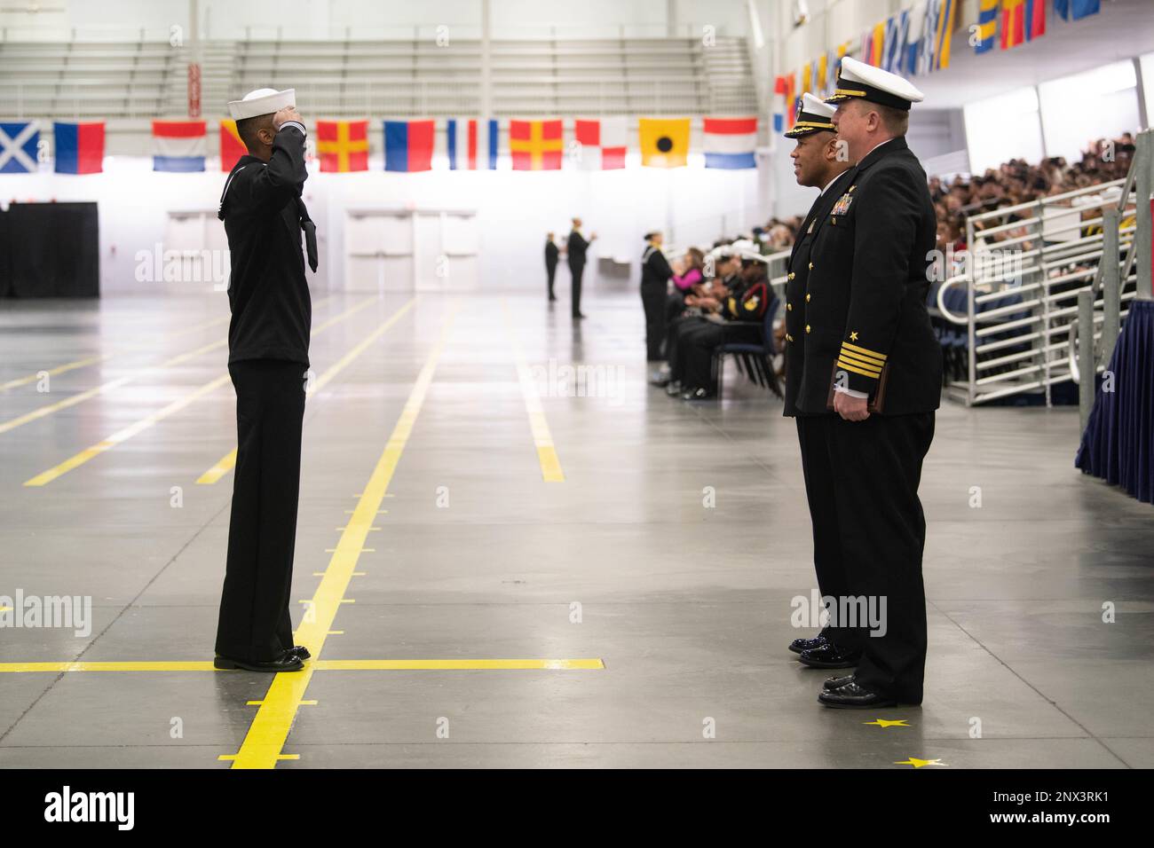 Pass in Review at U.S. Navy Recruit Training Command. More than 40,000 ...