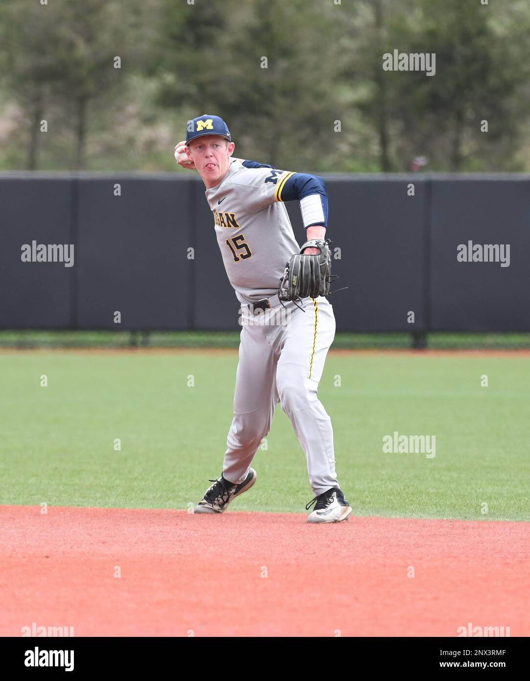 University of Michigan Wolverines infielder Jimmy Kerr (15) during game ...
