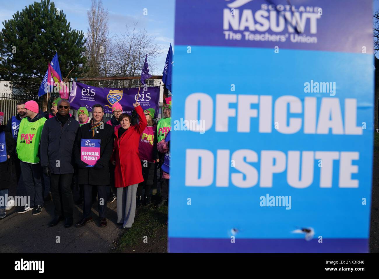 (front, left to right) Dr Patrick Roach, general secretary of National ...