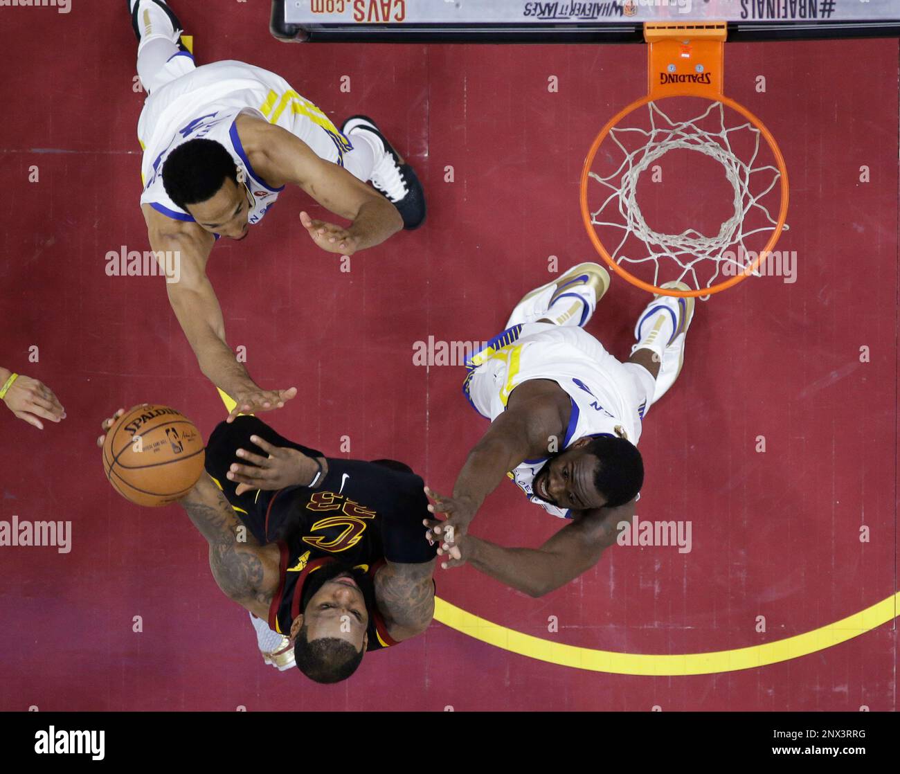 Cleveland Cavaliers' LeBron James shoots as Golden State Warriors ...