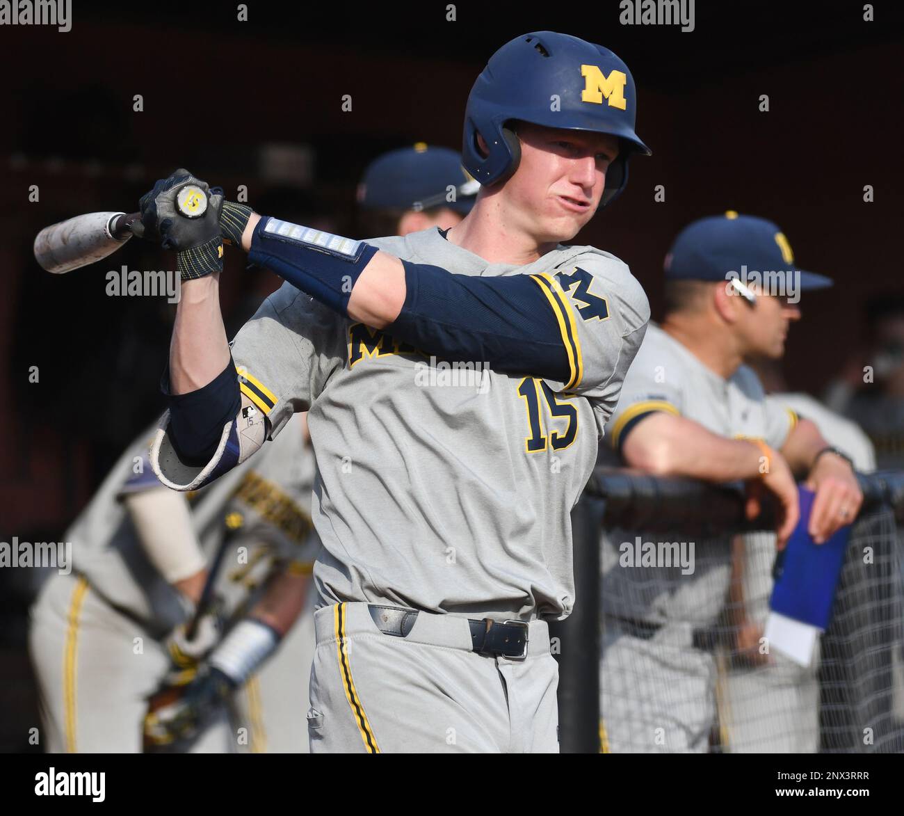 University of Michigan Wolverines infielder Jimmy Kerr (15) during game ...