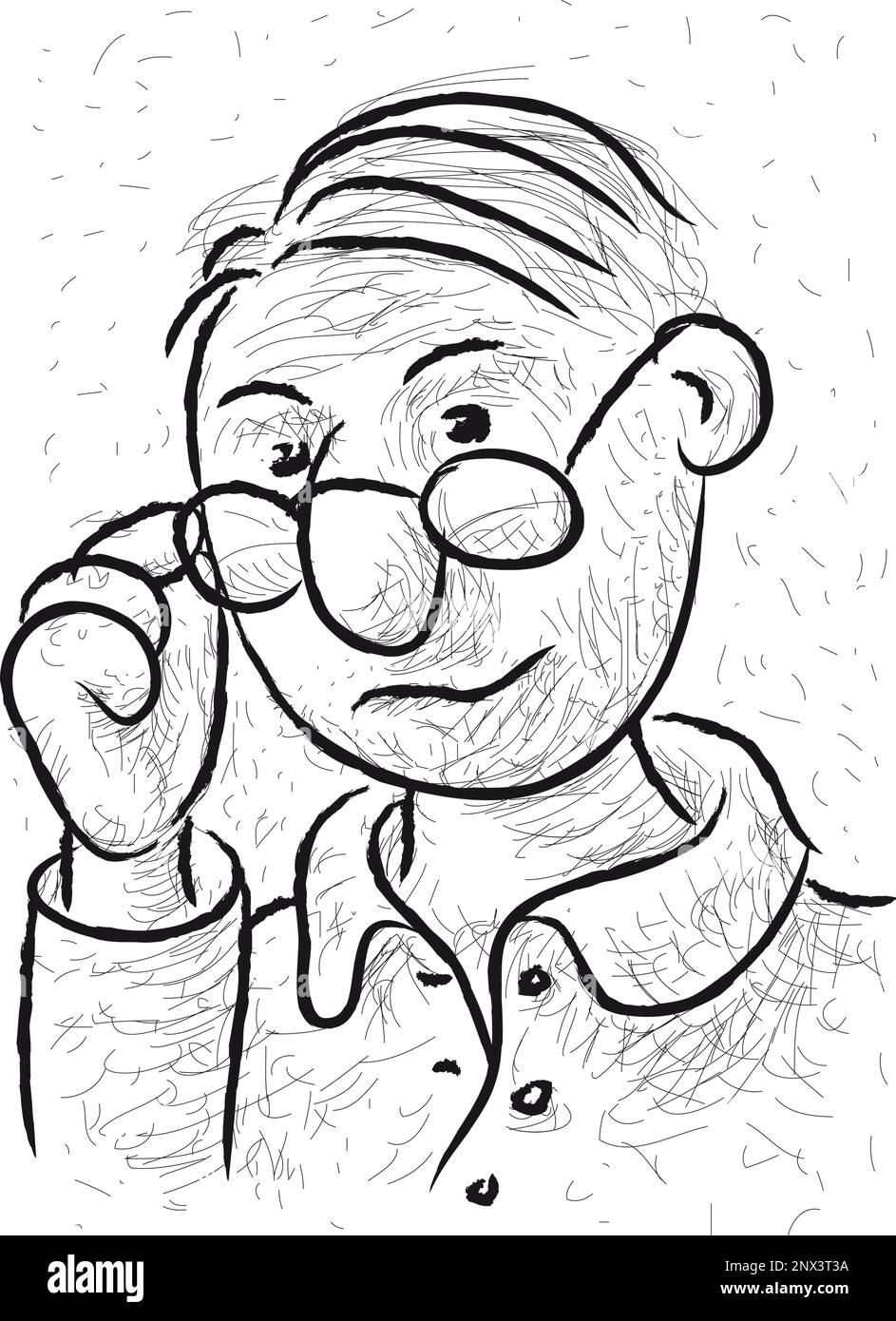 A character with glasses, drawing Stock Vector Image & Art - Alamy