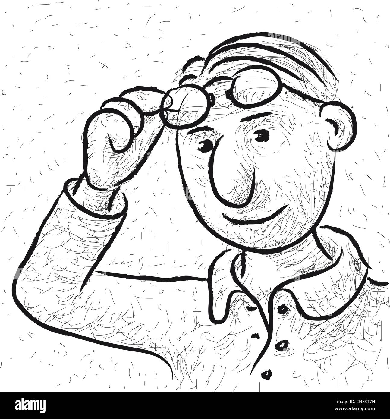 A character with glasses, drawing Stock Vector Image & Art - Alamy