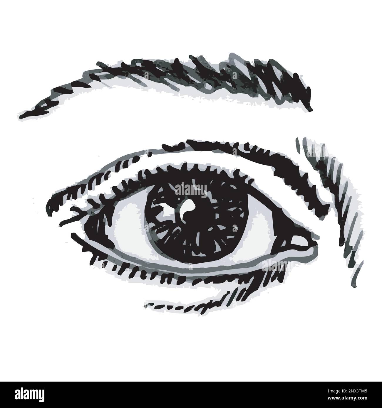 Painting Eyes Black And White at Johnnie Hart blog