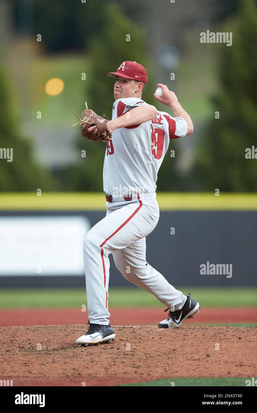 Arkansas Razorbacks relief pitcher Jackson Rutledge (99) in action ...