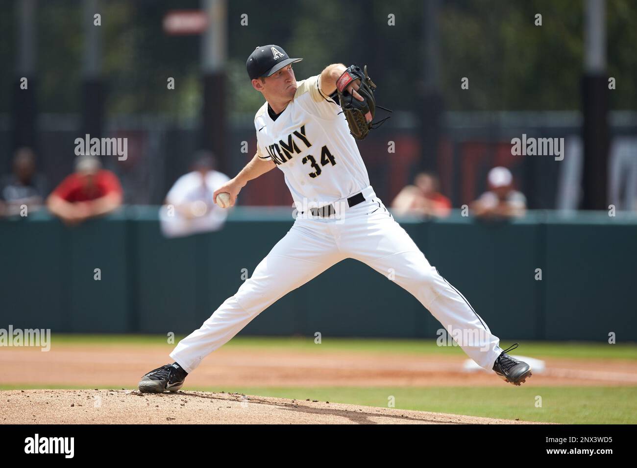 Army Black Knights starting pitcher Matt Ball (34) in action against ...