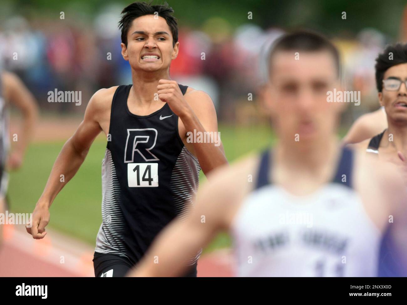 Roosevelt's Isaac Orozco races in the boys 4A 800 meter race on Friday ...