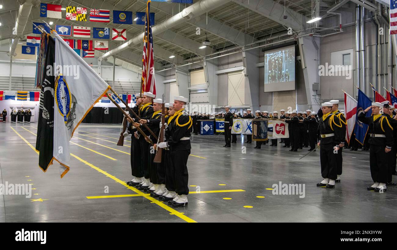 Sailors graduate boot camp during pass-in-review at U.S. Navy Recruit ...