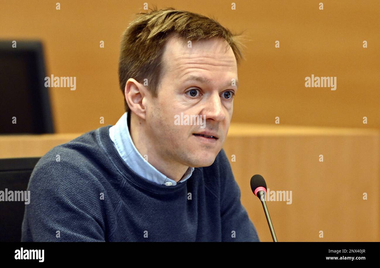 Ben Segers pictured during a session of the chamber commission for ...
