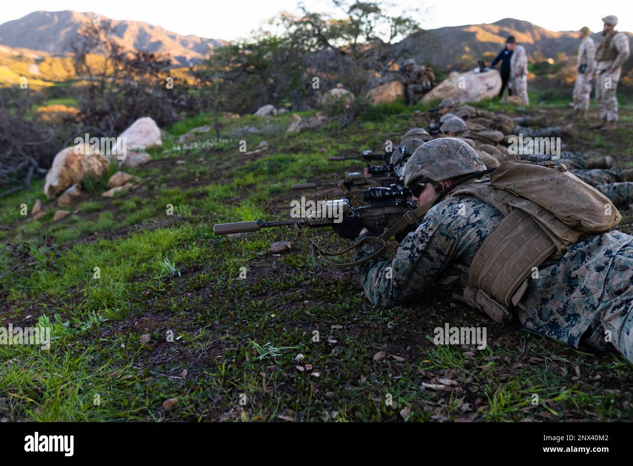 U.S. Marines with Bravo Company, 1st Light Armored Reconnaissance Battalion, 1st Marine Division ...