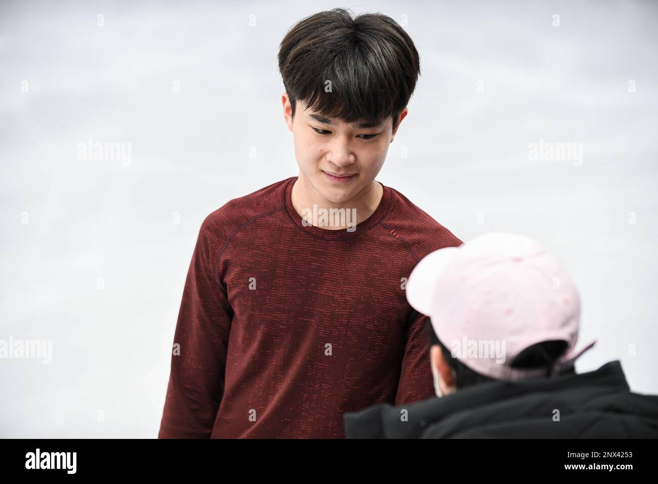 Hyungyeom KIM (KOR), during Men Practice, at the ISU World Junior ...