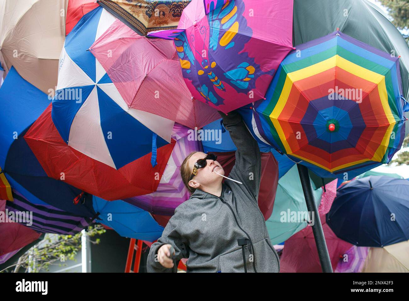 Artist Stephanie Imbeau pieces together the Place/d installation, a ...