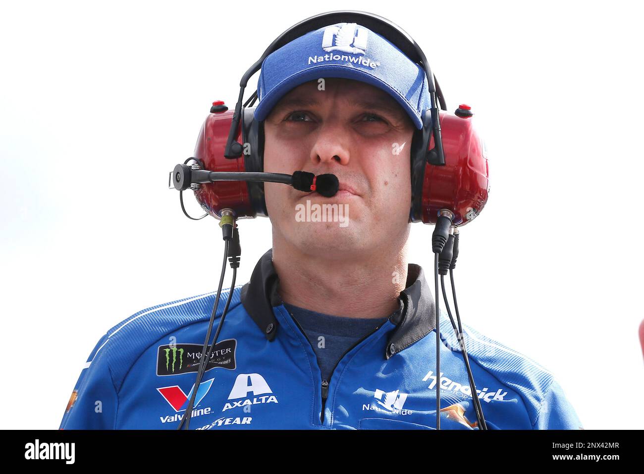 Crew chief Greg Ives during qualifying for the NASCAR Pocono 400 race ...