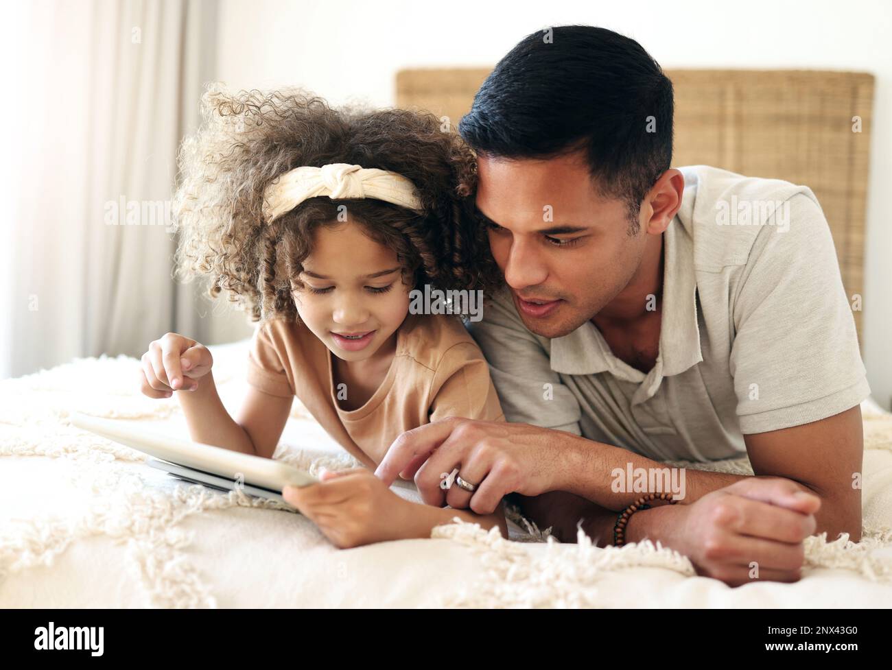 Cartoon man bed family hi-res stock photography and images - Alamy
