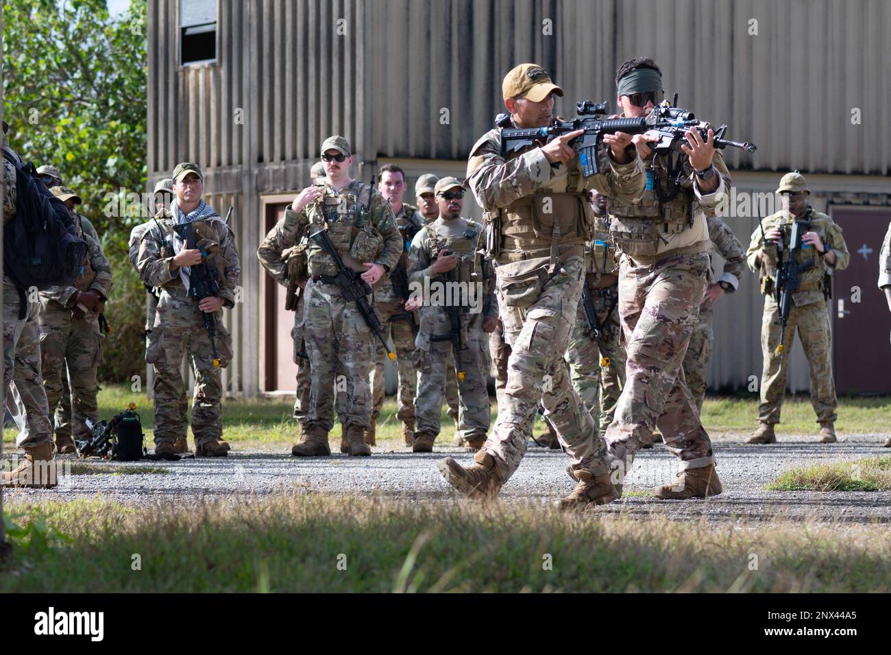 U.S. Air Force Staff Sgts. Ian Briggs and Brayan Arroyo, 736th Security ...
