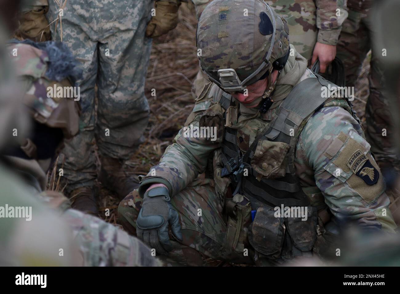 Soldiers assigned to the 39th Brigade Engineer Battalion, 2nd Brigade Combat Team “Strike ...