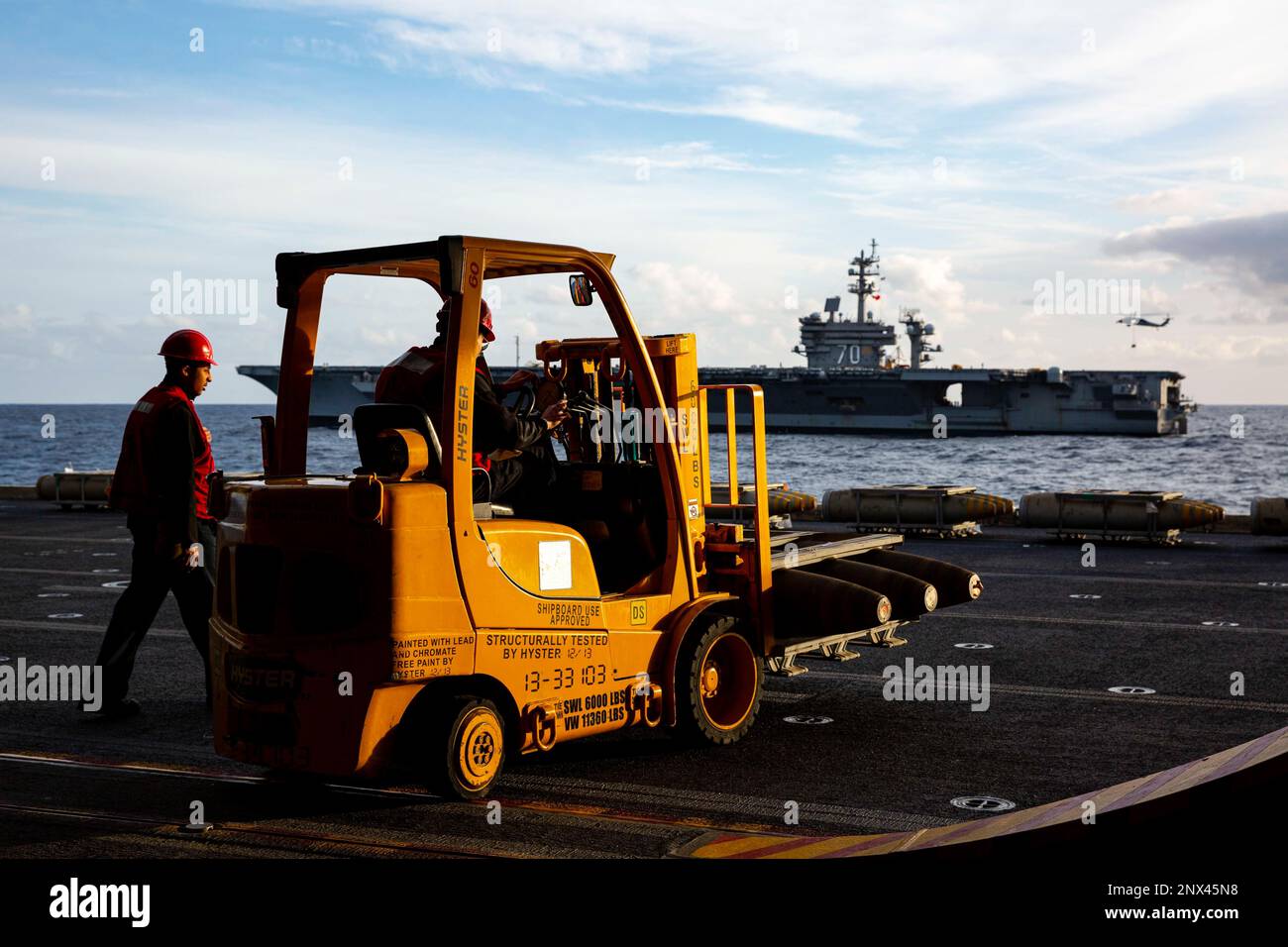 230118-N-MU675-1003 PACIFIC OCEAN (Jan. 18, 2023) Aviation Ordnanceman ...