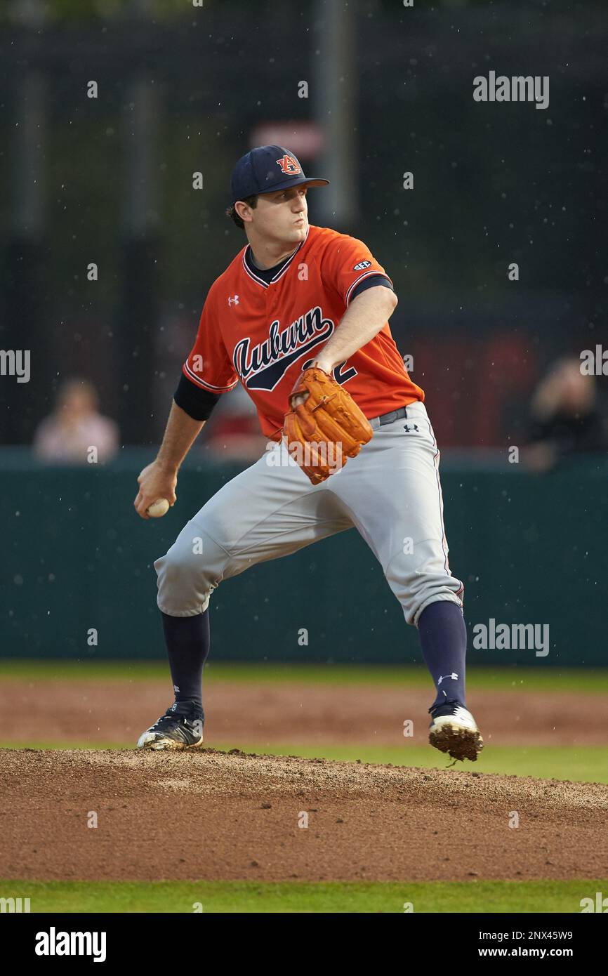 Auburn Tigers starting pitcher Casey Mize (32) in action against the ...