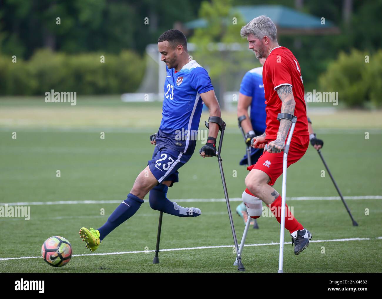 THE WOODLANDS, TX - JUNE 02: Team USA Jovan Booker (23) gets ahead of ...