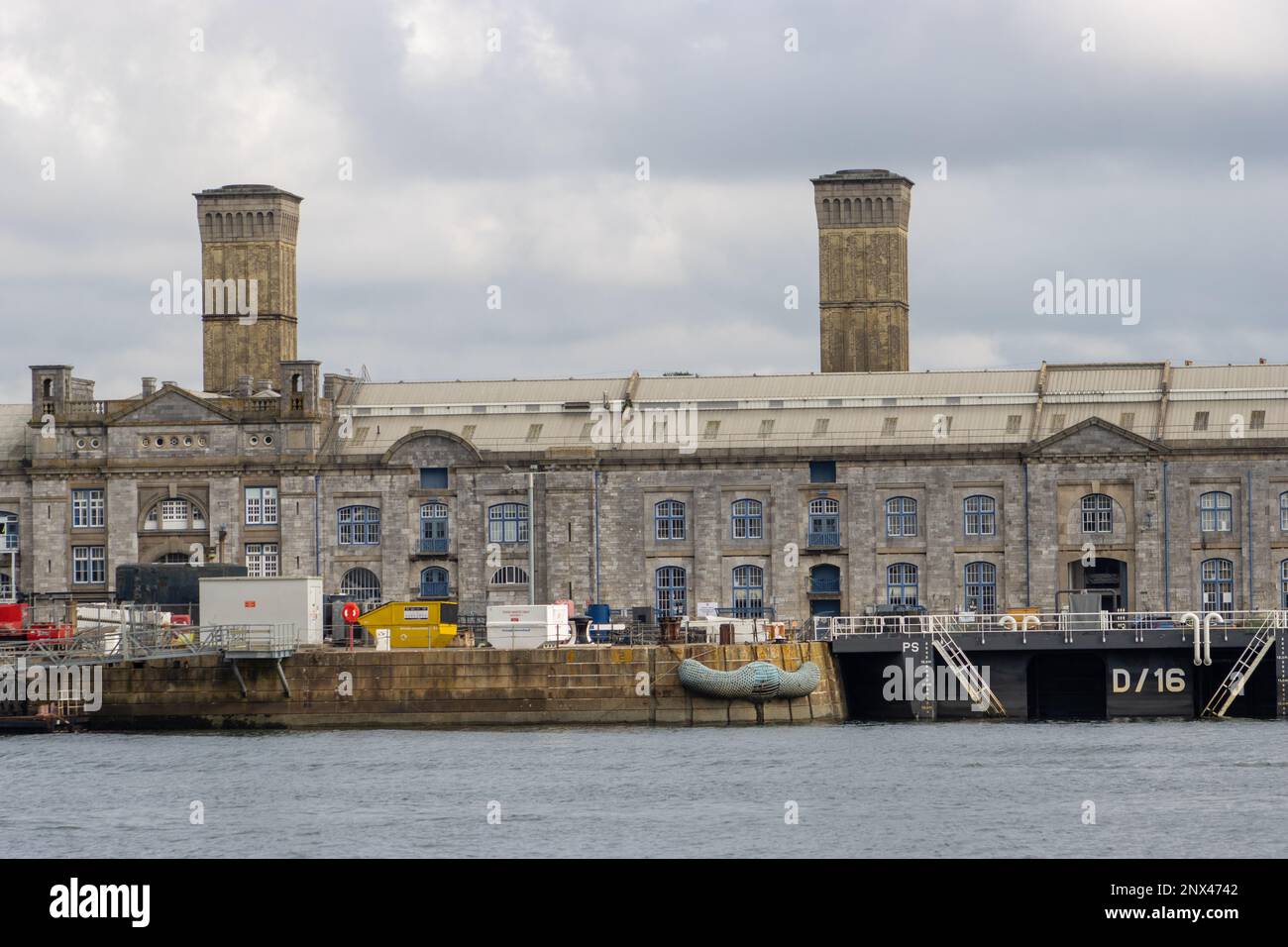 PLYMOUTH, DEVON, UK - OCTOBER 16, 2021 Her Majesty's Naval Base ...
