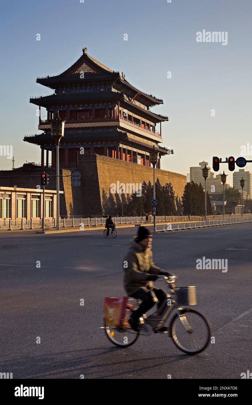 Qianmen Gate, in the south of Tiananmen Square,Beijing, China Stock ...