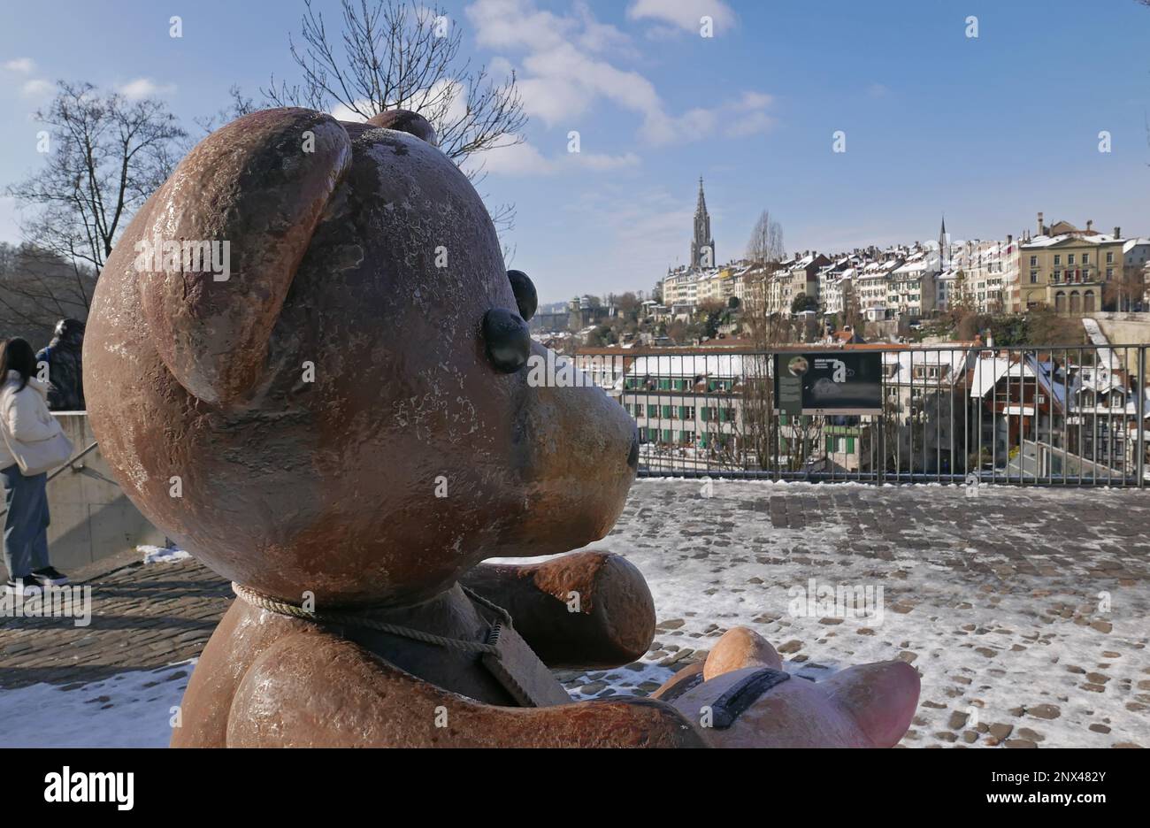 the bear statue symbol of both the city of Bern and surrounding canton ...
