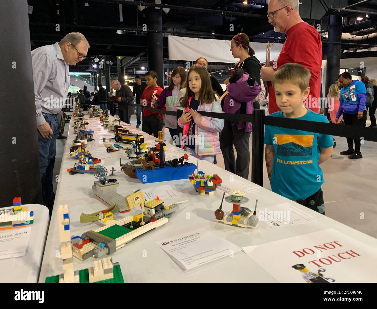 LEGO ship models of varying sizes and complexity are on display during ...