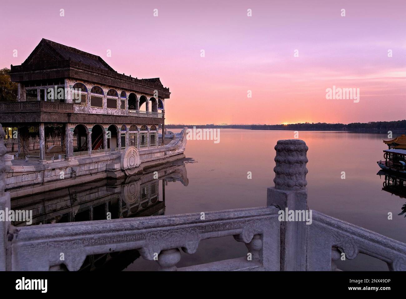 Summer Palace, in Kunming Lake. The Marble Boat,Beijing, China Stock ...