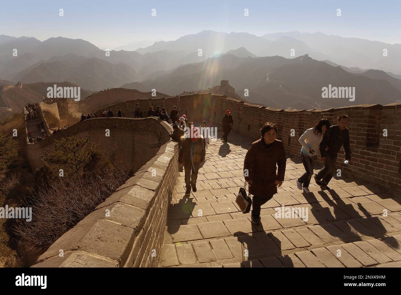 Great Wall, Badaling section.Tourists,Beijing, China Stock Photo - Alamy