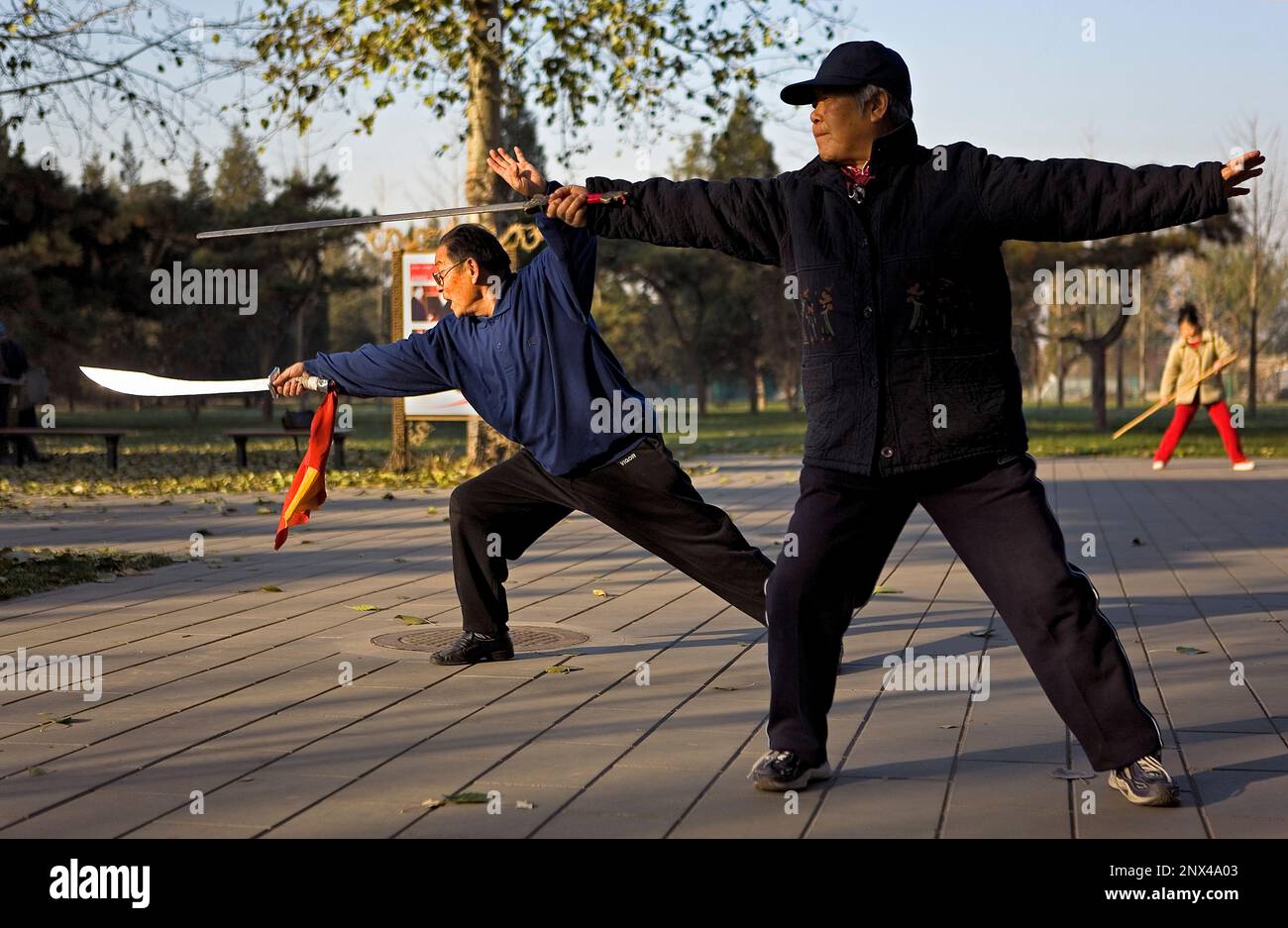 practicing Sword, in Temple of Heaven Park,Beijing, China Stock Photo ...