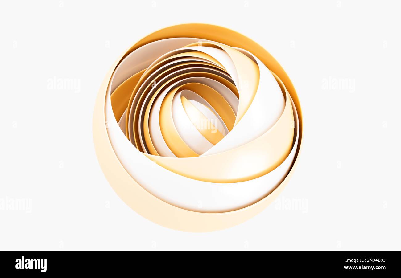 Abstract sphere and curves, 3d rendering. Digital drawing Stock Photo ...