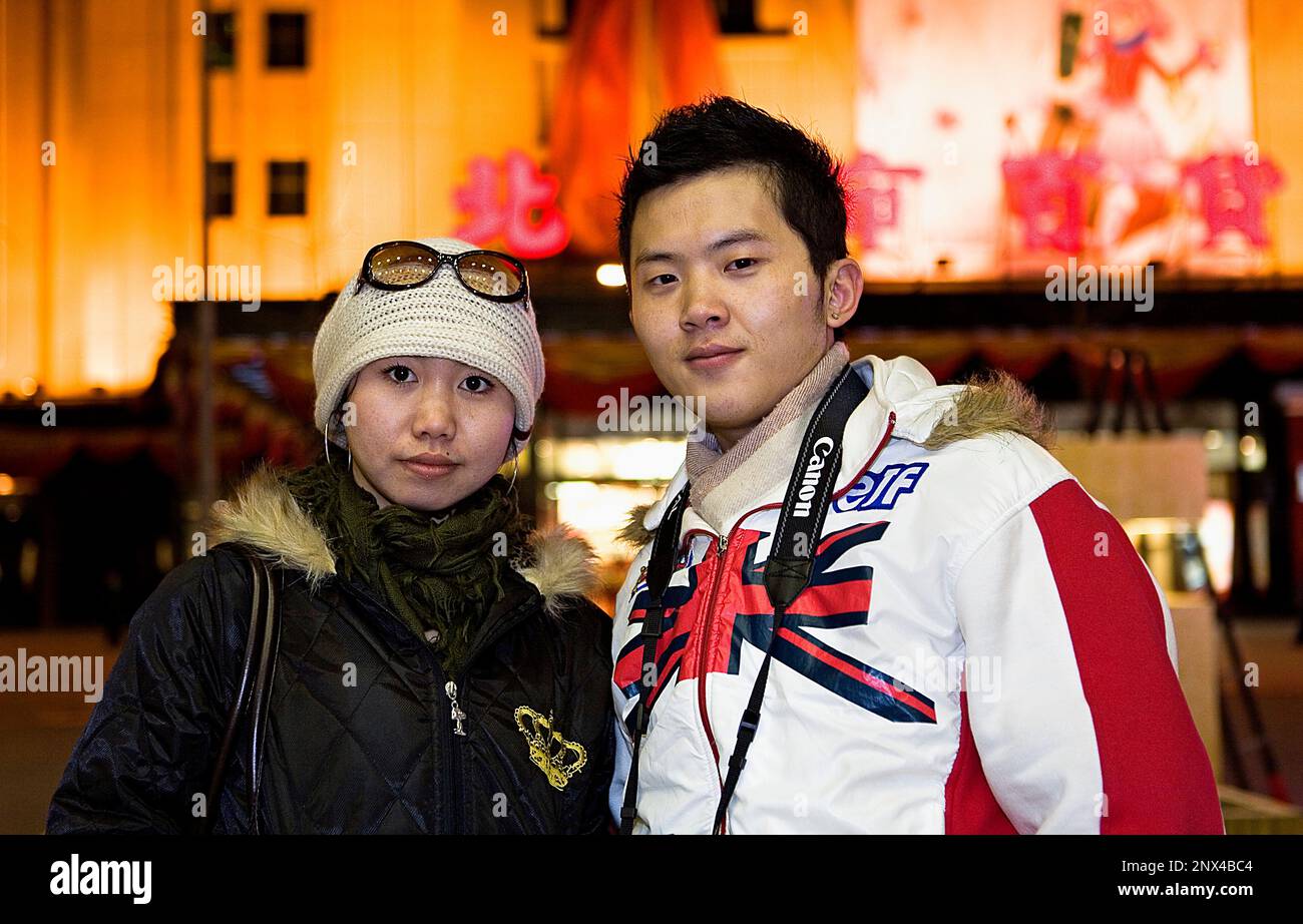 Boyfriends in Wang Fu Jing street. Is a Pedestrianized Shopping Street ...