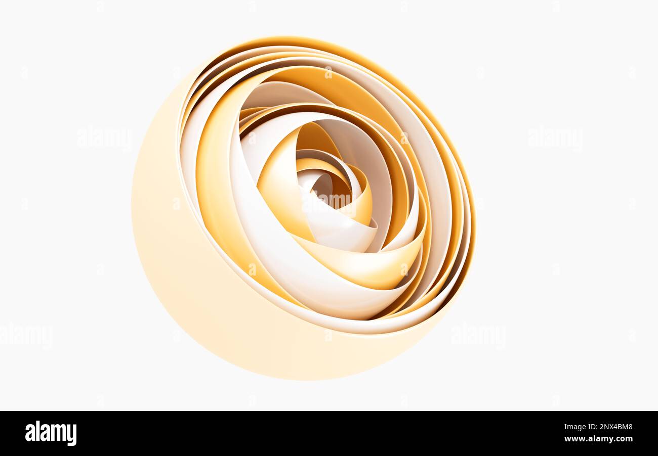 Abstract sphere and curves, 3d rendering. Digital drawing Stock Photo ...