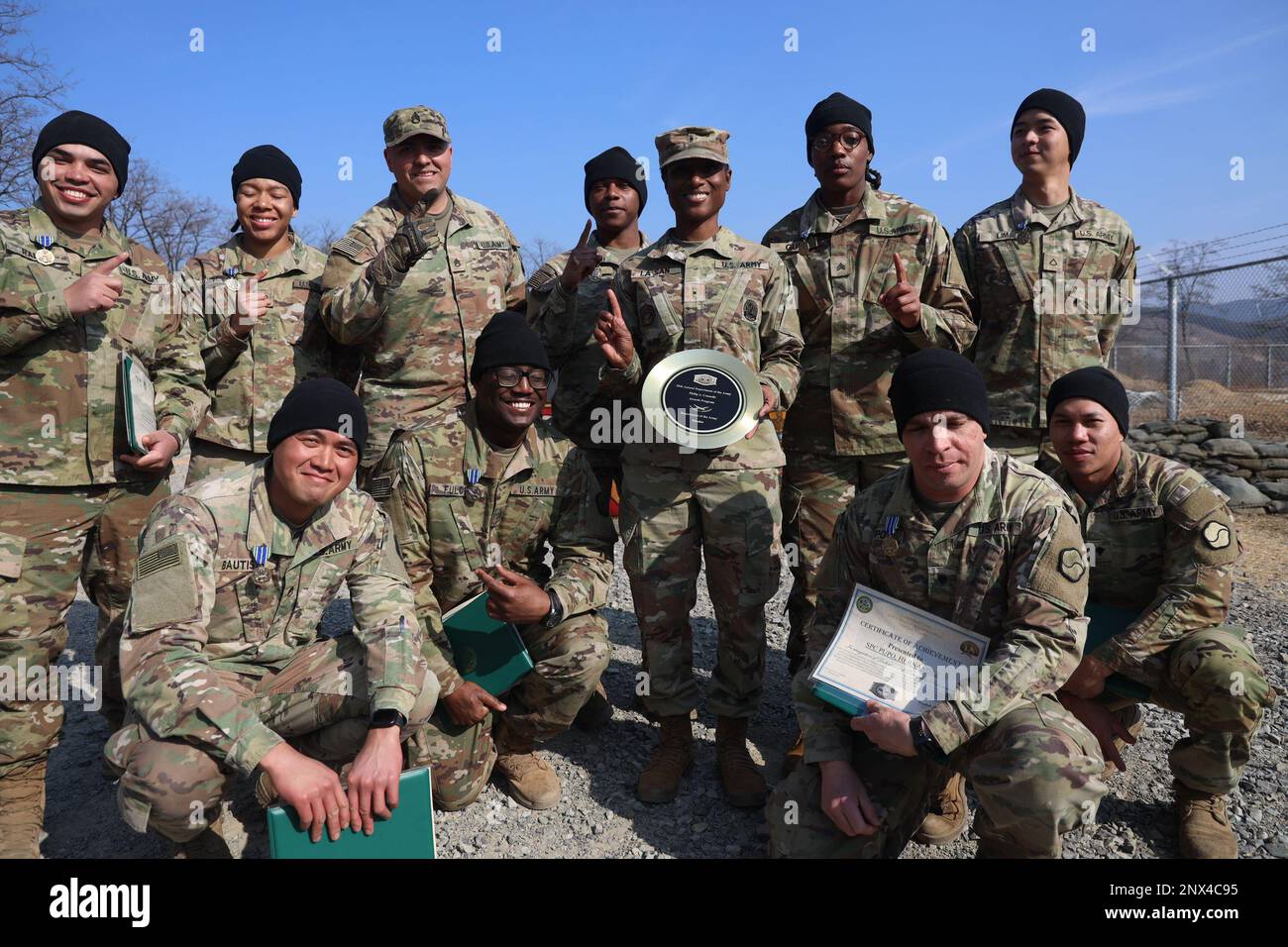 Soldiers assigned to 541st Field Feeding Company, 498th Combat Sustainment Support Battalion ...