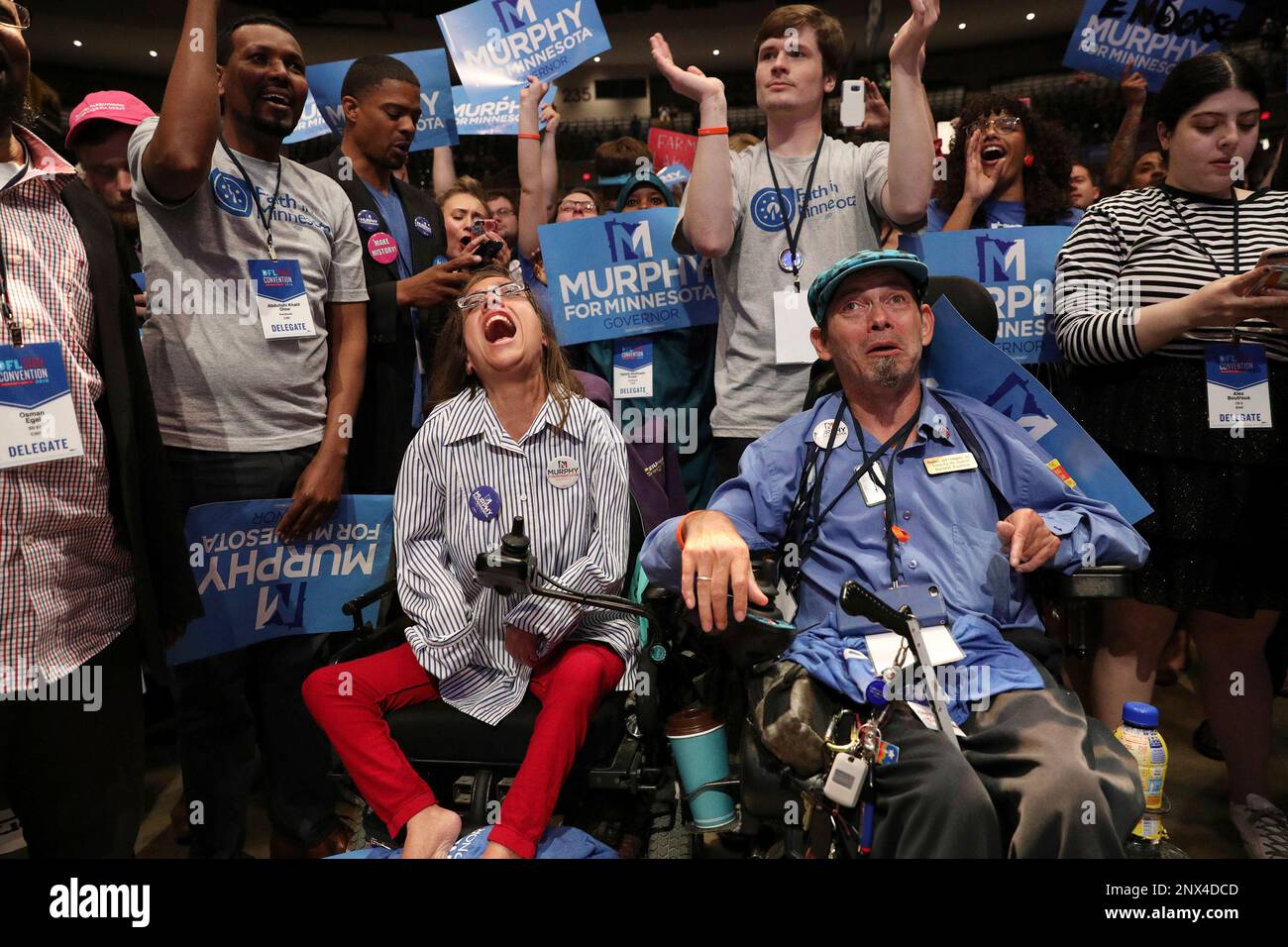 Nikki Villavicencio and Darrell Paulsen celebrate as gubernatorial ...