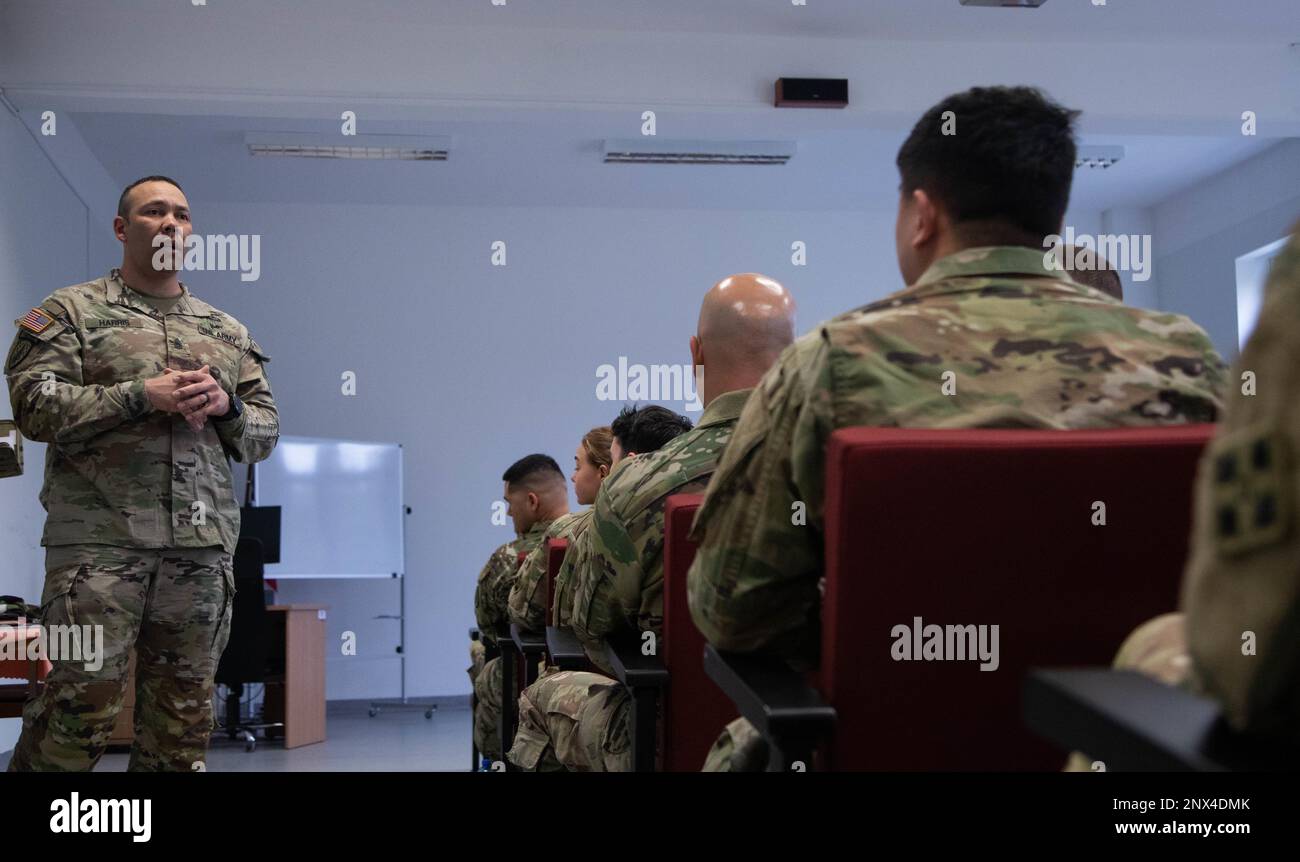 Command Sgt. Maj. Raymond S. Harris, the V Corps command sergeant major ...