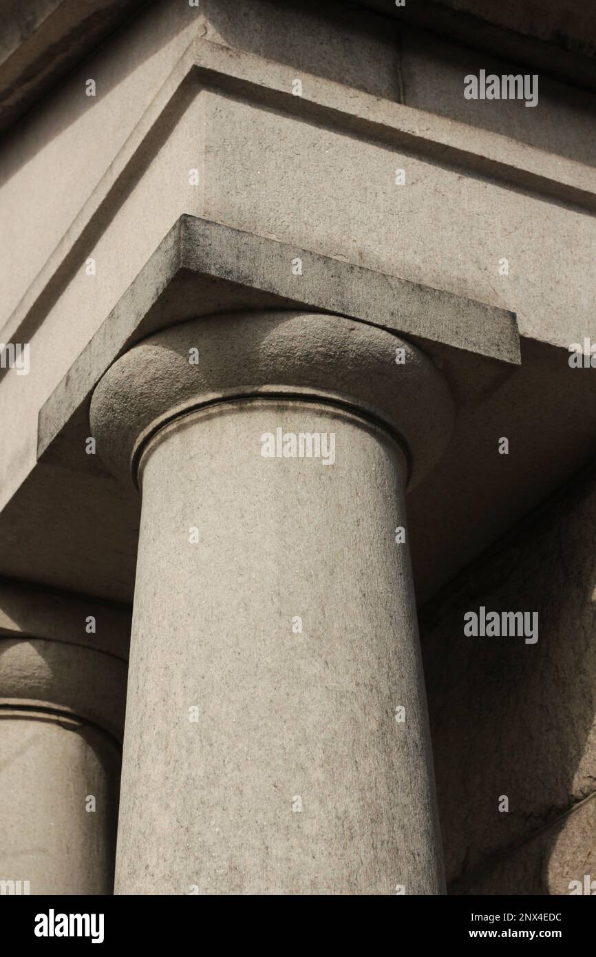 A simple plain Greek column with a plain capital Stock Photo - Alamy