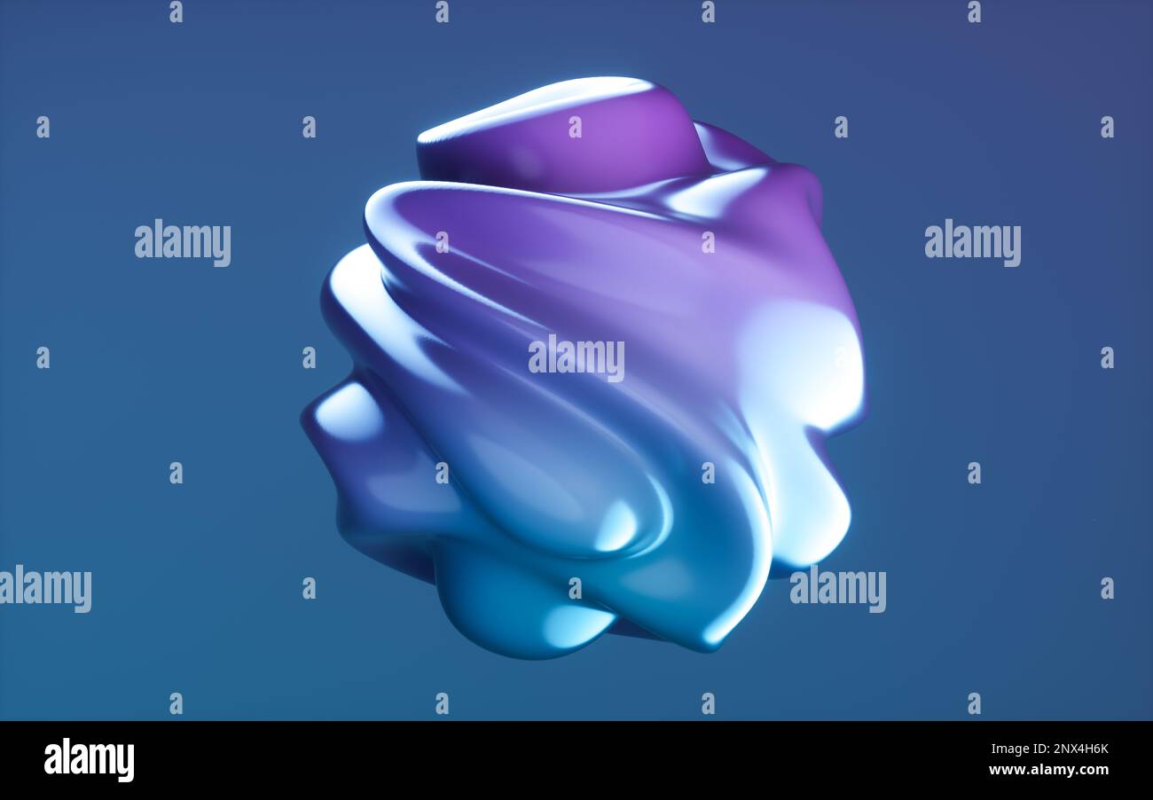 Abstract twisted spheres, 3d rendering. Digital drawing Stock Photo - Alamy