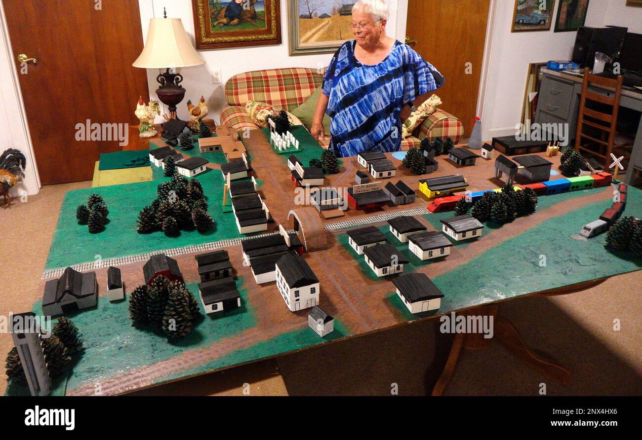 In this May 25, 2018 photo, artist Oreta Wright looks over her re ...