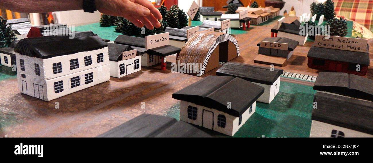 In this May 25, 2018 photo, shows a detailed section of a re-creation ...