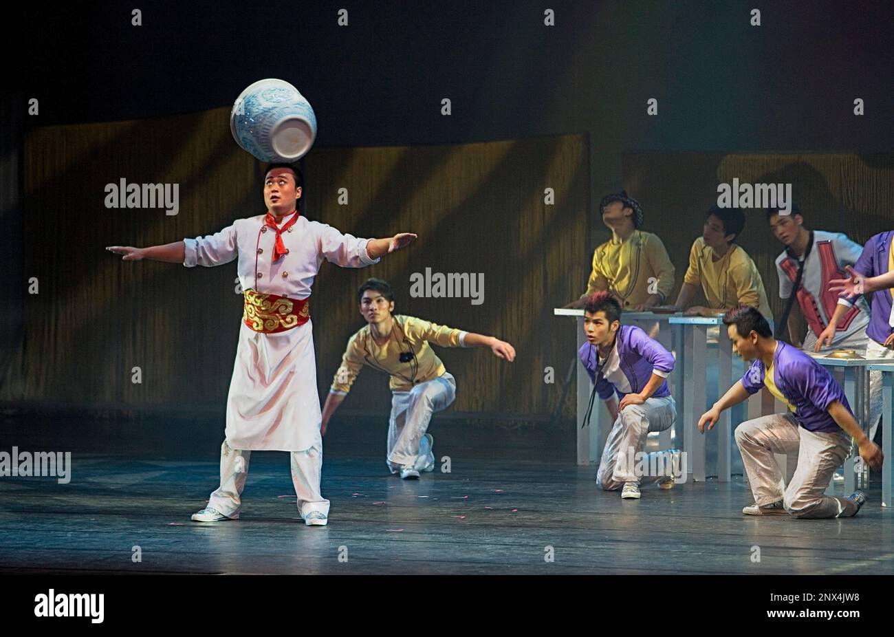 China.Shanghai: Acrobats' company of Shanghai. Shanghai Centre, 1376 ...