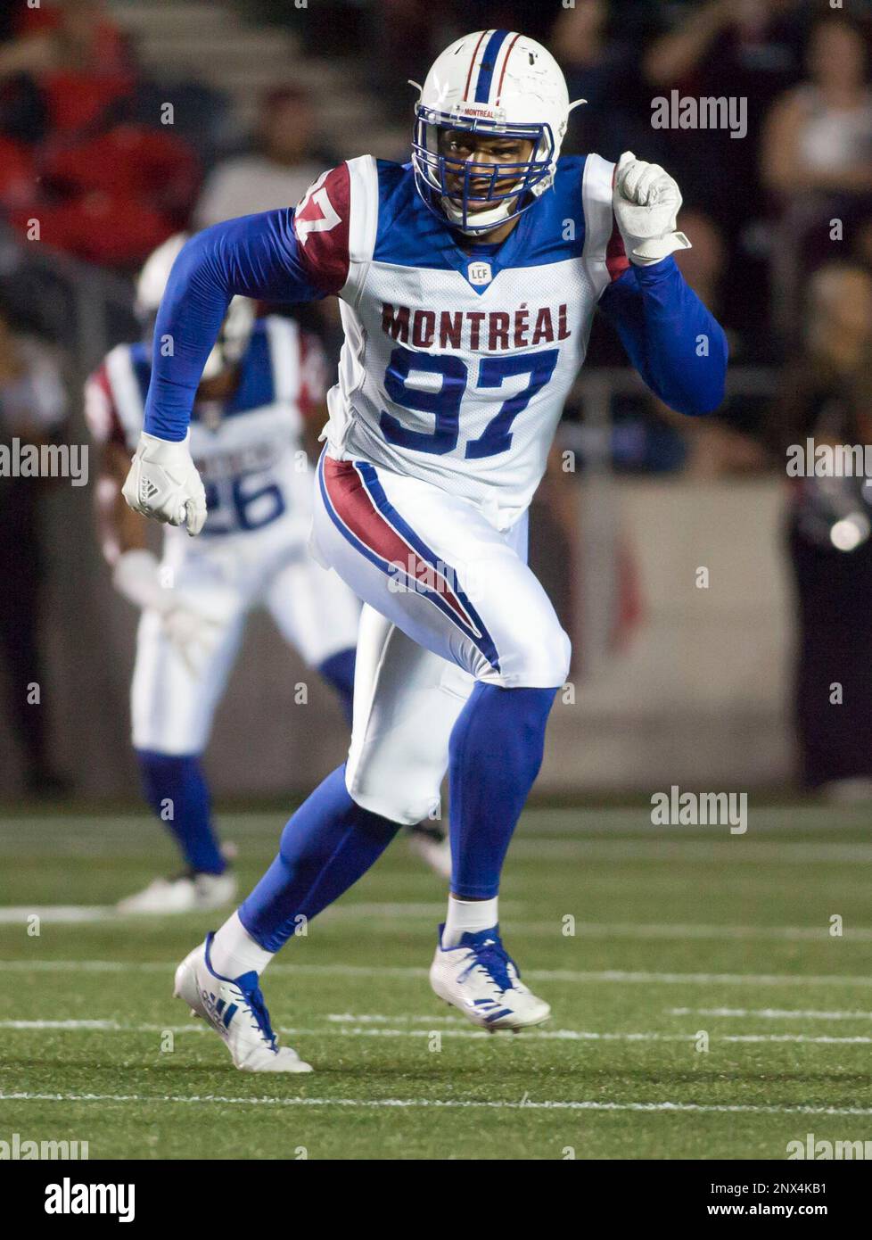 OTTAWA, ON - MAY 31: Lawrence Okoye (97 -- DT) of the Montreal ...
